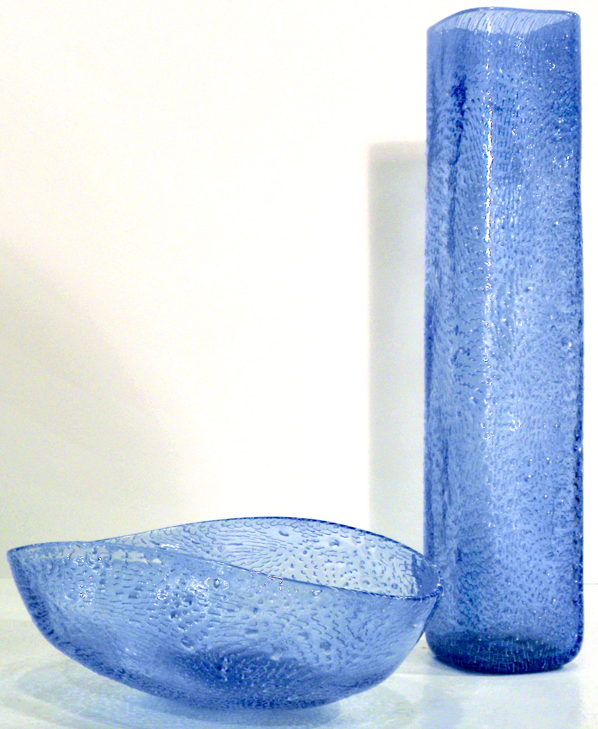 Aqua Murrini Bowl and Vase by Ben Edols and Kathy Elliott – Flame Run